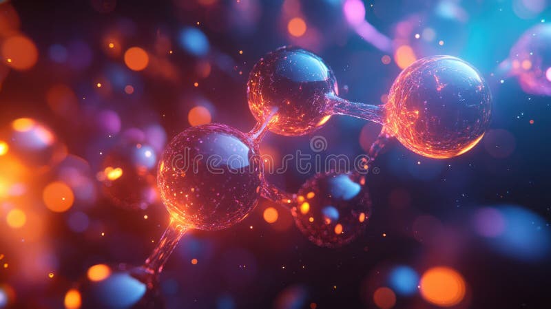 Nanotechnology Background, a Vibrant Background Featuring Glowing ...