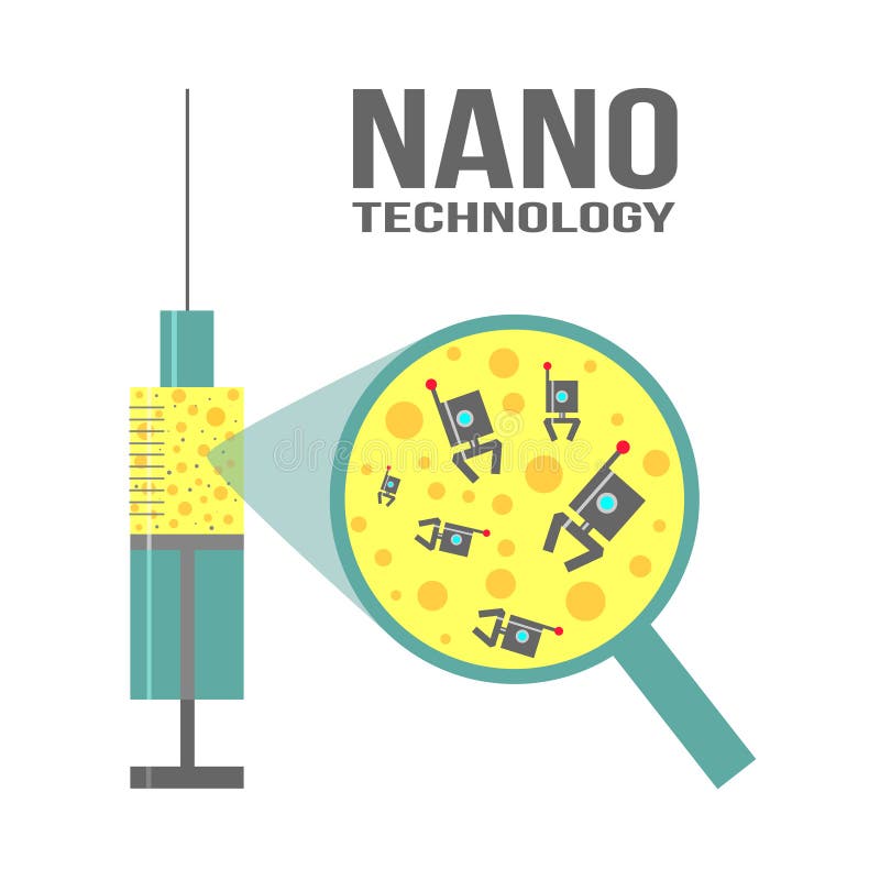Nanotechnology concept stock vector. Illustration of medicine - 71881887