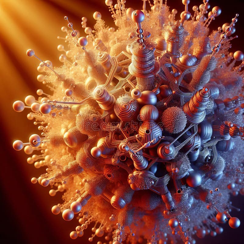 Nanotechnology a High Resolution Image of a Nanoscale Structure Stock ...