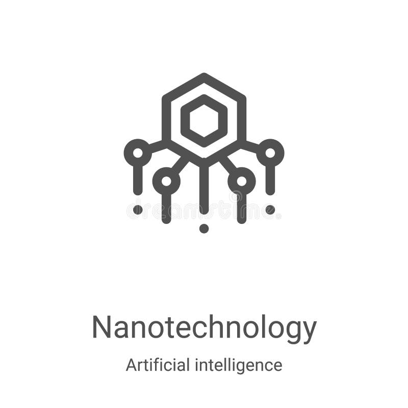 Nanotechnology Vector Linear Icon Isolated On Transparent Background, Nanotechnology ...
