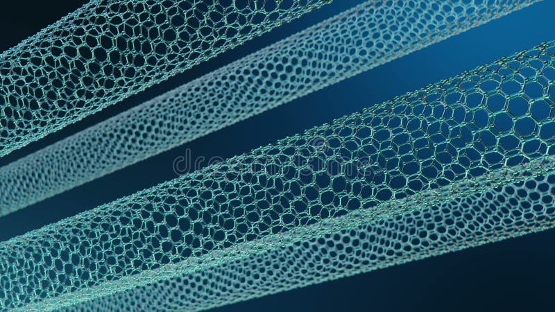 Nanotechnology Like Scientific Background. Hexagonal Nanotubes Stock ...