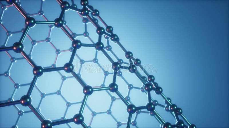 Nanotechnology Like Scientific Background. Hexagonal Surface Stock ...