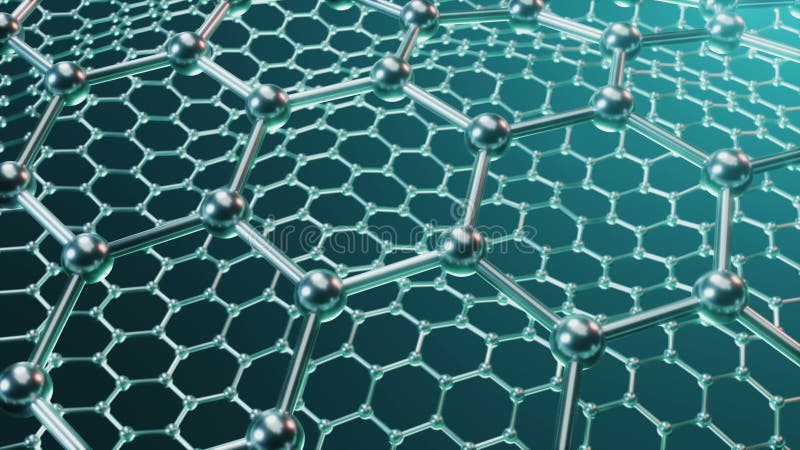 Nanotechnology Like Scientific Background. Hexagonal Surface Stock ...