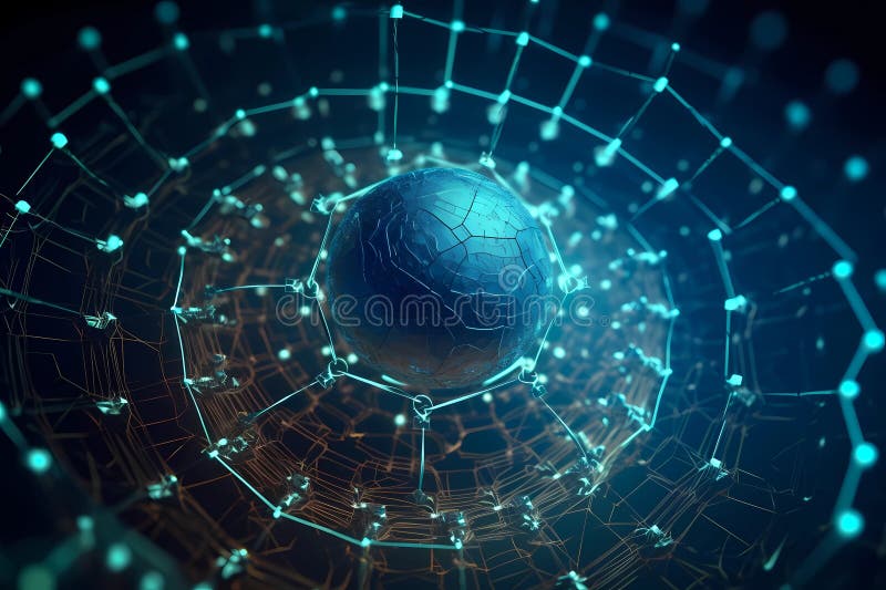 Nanotechnology Microchip Chip Board Processor. Futuristic Computing ...