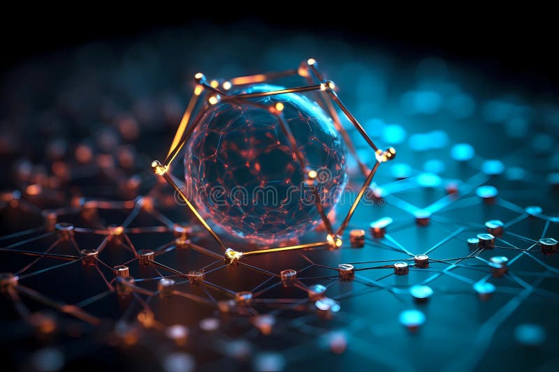 Nanotechnology Microchip Chip Board Processor. Futuristic Computing ...