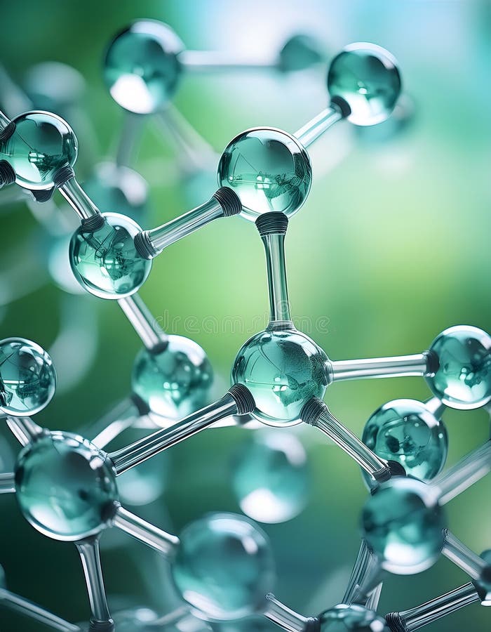 Nanotechnology and Molecular Engineering. Complex Molecule Structure ...