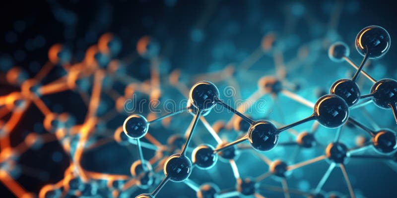 Nanotechnology and Molecular Engineering. Complex Molecule Structure ...