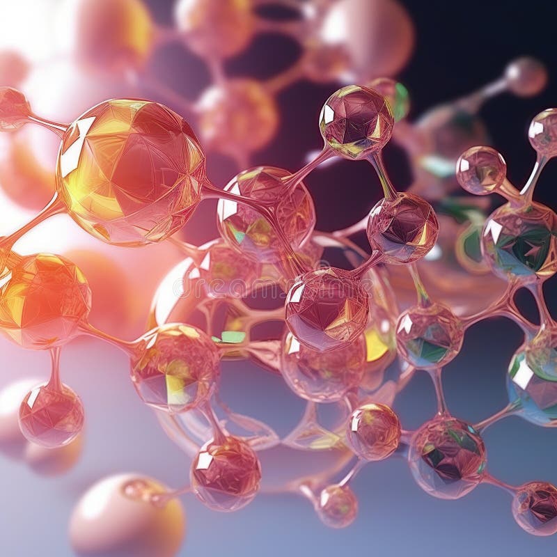 Science Molecule, Molecular DNA Model Structure.Ai Generated Stock ...