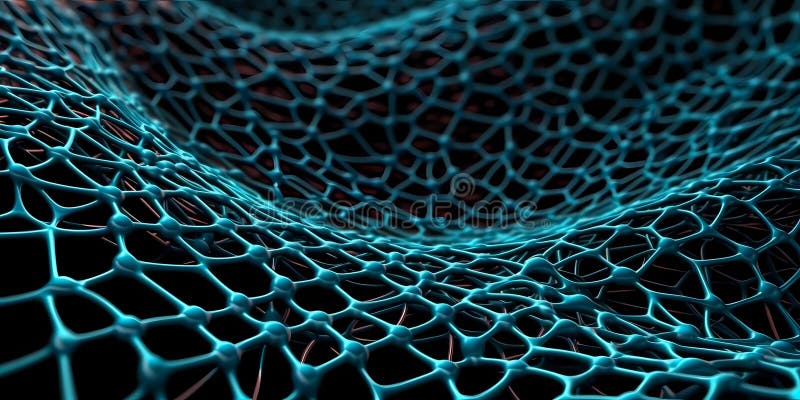 Nanotechnology Structure of Hexagonal Nano Material. Macro Abstract ...
