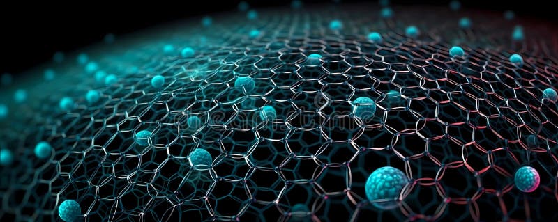 Nanotechnology Structure of Hexagonal Nano Material. Macro Abstract ...