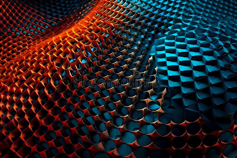 Nanotechnology Structure of Hexagonal Nano Material. Macro Abstract ...