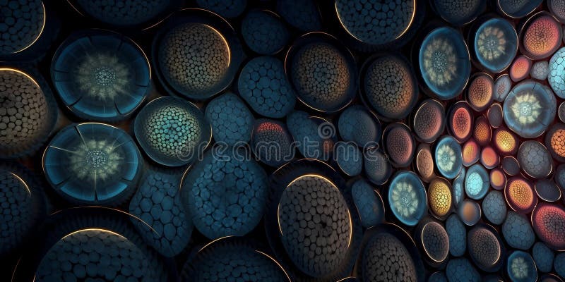 Nanotechnology Structure of Hexagonal Nano Material. Macro Abstract ...