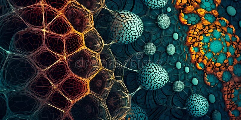 Nanotechnology Structure of Hexagonal Nano Material. Macro Abstract ...