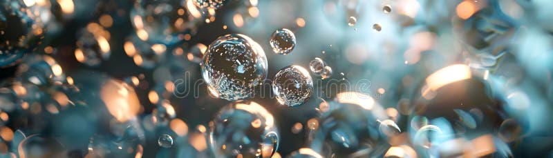 Nanotechnology Swarm Metallic Sheen. Generative AI Illustration. Stock ...