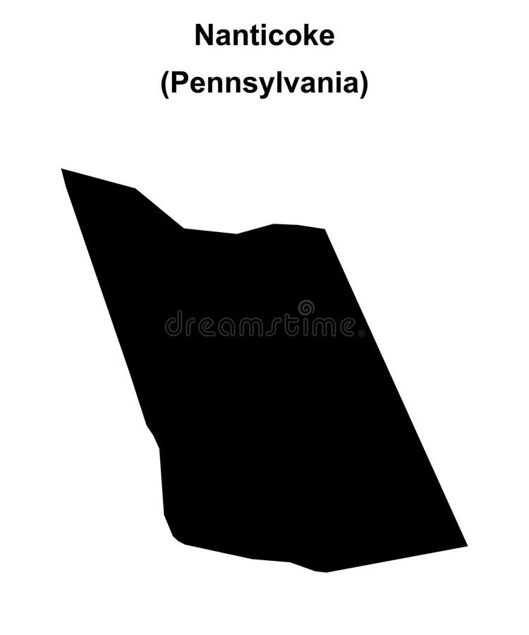 Nanticoke outline map stock vector. Illustration of outline - 357532655