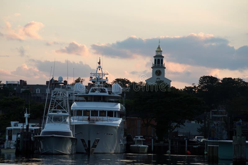 Nantucket Harbor View at Sunset Editorial Image - Image of aged, boston ...