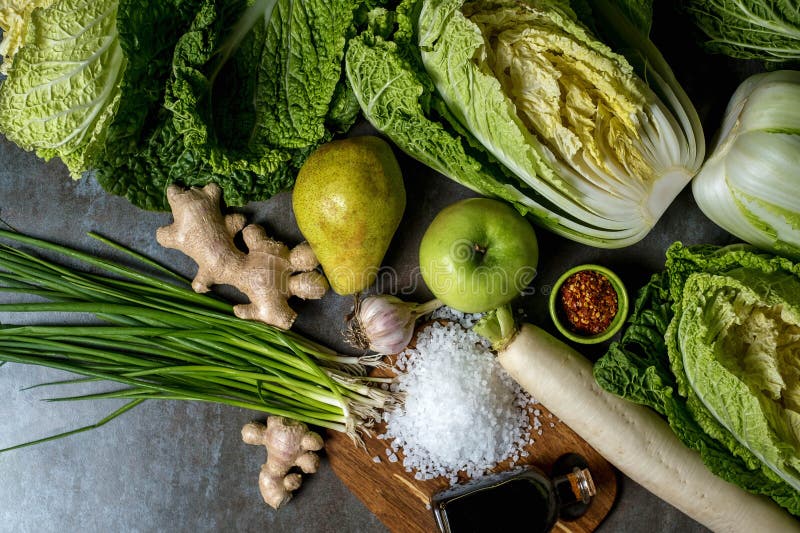 Napa Cabbage or Chinese Cabbage Fresh Ripe Chinese Cabbage on a Stone ...