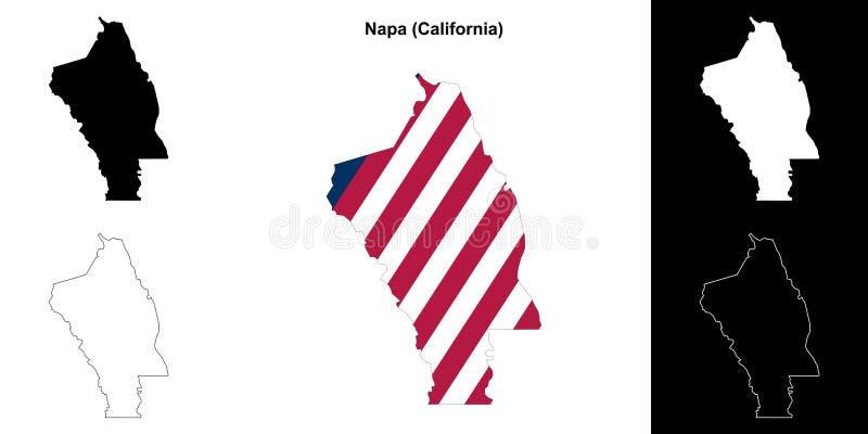 Napa outline map stock vector. Illustration of icon - 323840275