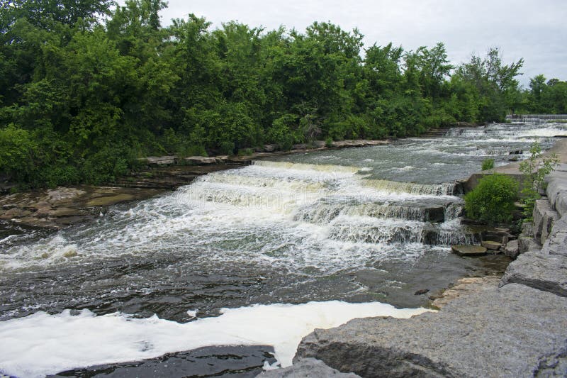 Napanee River Waterfalls -01 Stock Photo - Image of bright, outdoors ...
