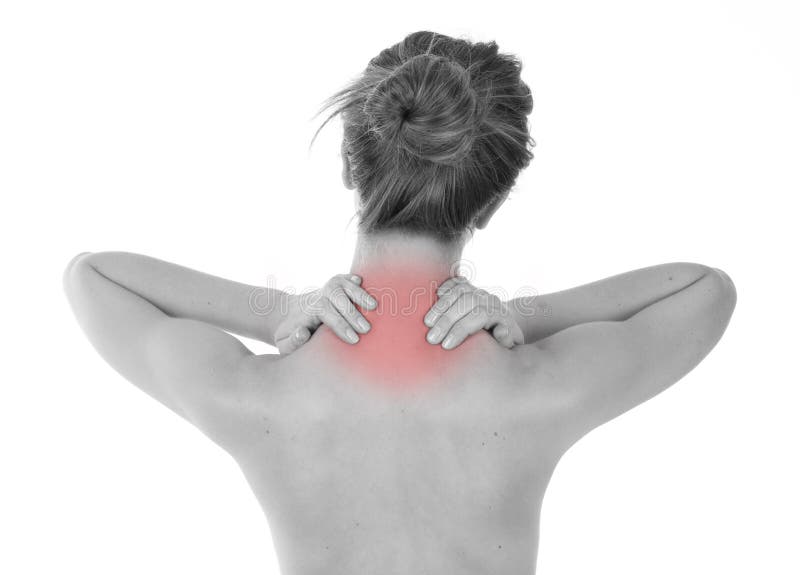 Nape ache stock image. Image of muscle, backache, white - 40596183