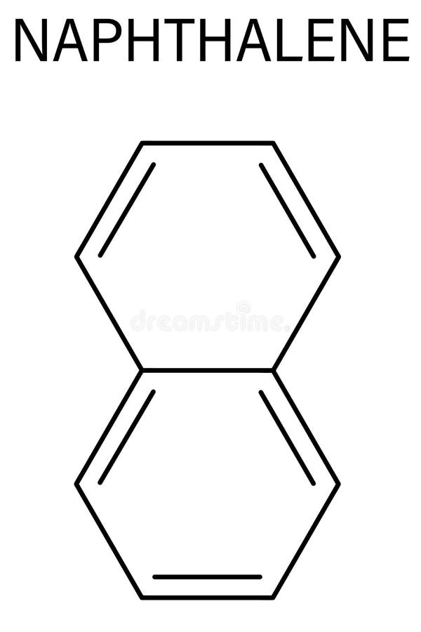 Naphthalene Aromatic Hydrocarbon Molecule. Used As Mothball Ingredient ...