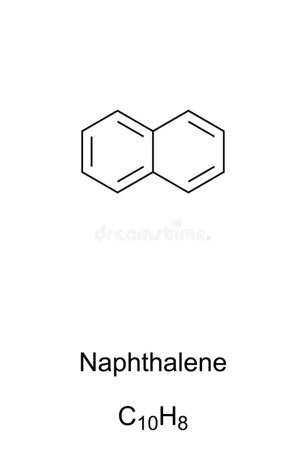 Naphthalene Skeletal Formula and Molecular Structure Stock Vector ...