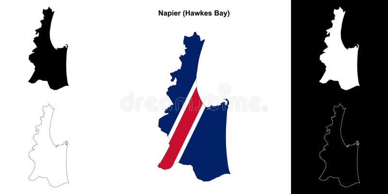 Napier outline map stock illustration. Illustration of vector - 335014626
