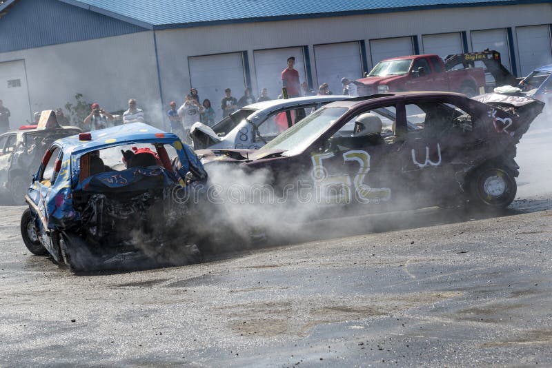 Demolition Derby Crash editorial photography. Image of smashed - 30230257
