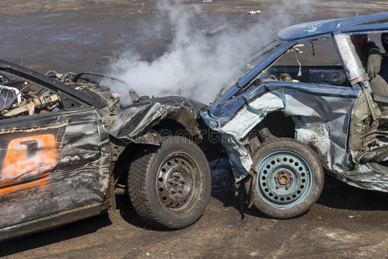 Wrecked Car during Demolition Derby Editorial Photo - Image of smash ...