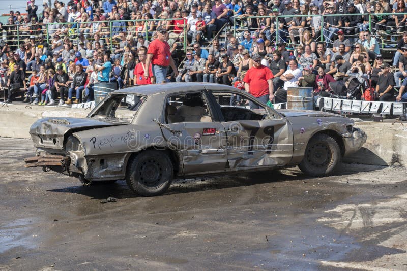 Wrecked Car after Demolition Derby Editorial Stock Photo - Image of ...