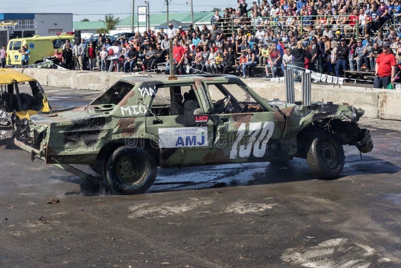 Wrecked Car after Demolition Derby Editorial Stock Photo - Image of ...
