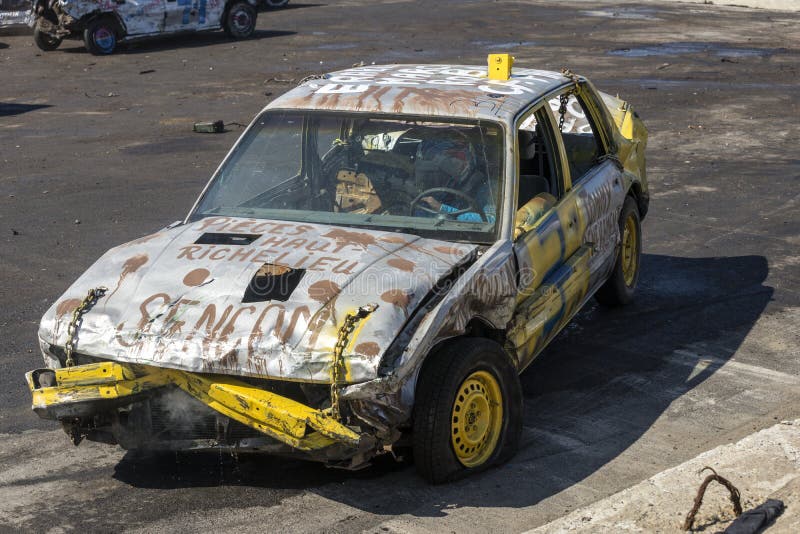 Wrecked Car after Demolition Derby Editorial Image - Image of ...