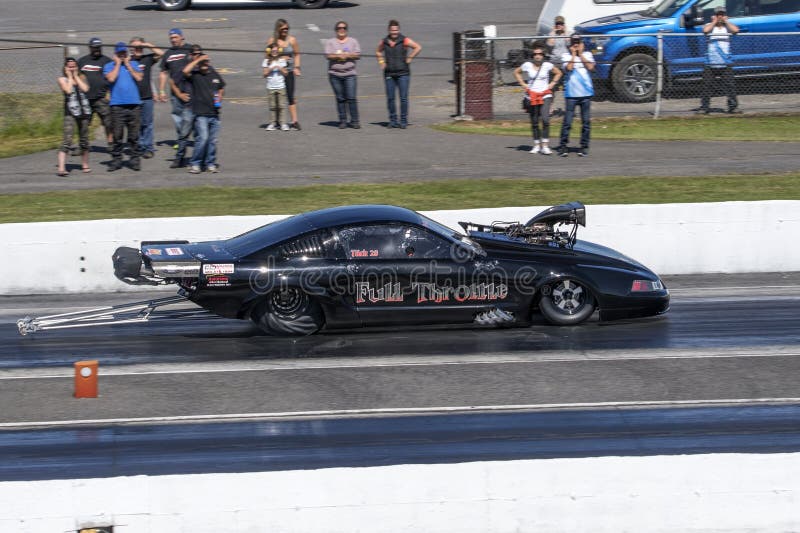 Pro Mod Drag Car Making Start Editorial Stock Image - Image of racing ...