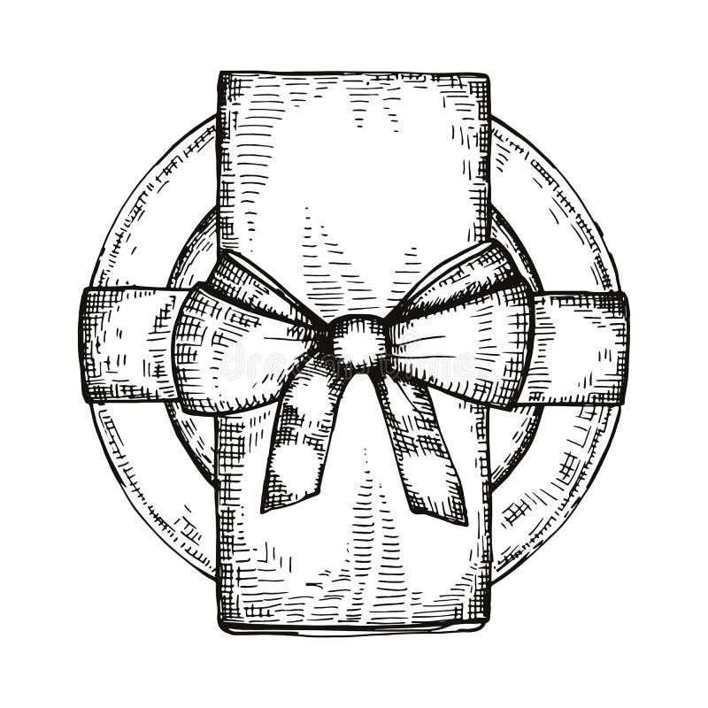 Napkin Dining Room Paper Sketch. Isolated Drawing Stock Vector ...