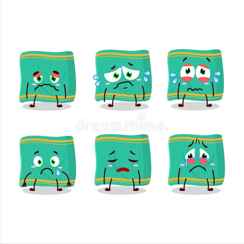 Napkin Cartoon in Character with Sad Expression Stock Vector ...
