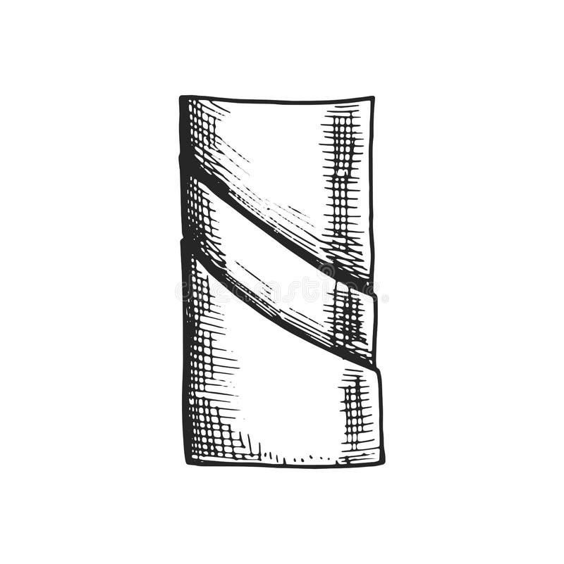 Napkin Dining Room Paper Sketch. Isolated Drawing Stock Vector ...