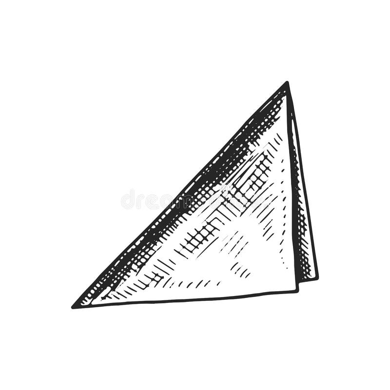 Napkin Dining Room Paper Sketch. Isolated Drawing Stock Vector ...