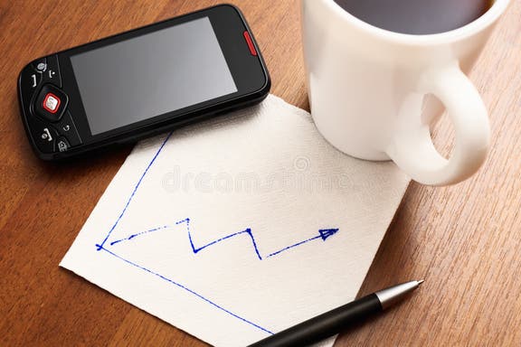 Napkin with graph stock image. Image of concepts, increase - 14193093