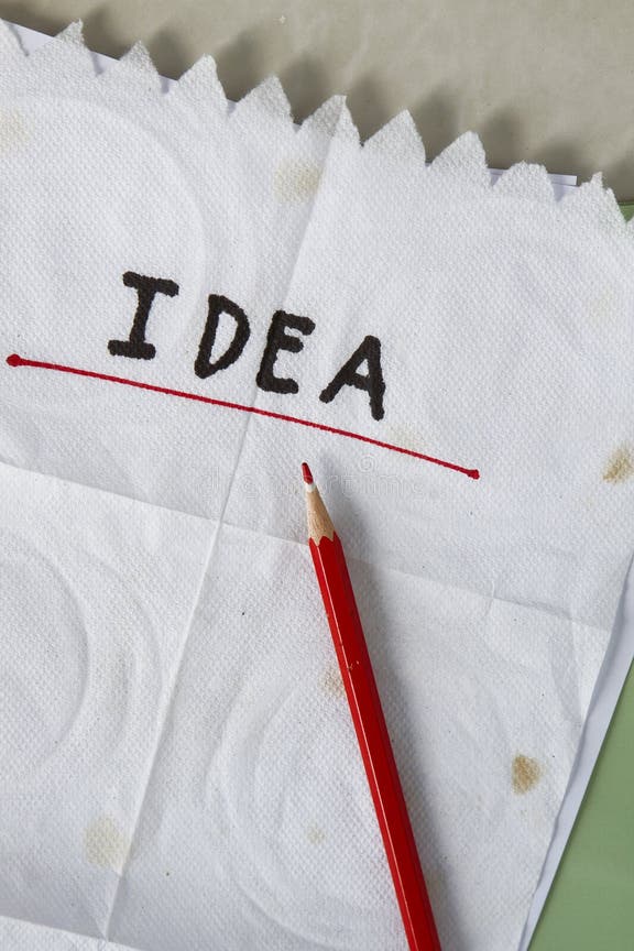 Napkin idea stock photo. Image of napkin, revelation - 27855108