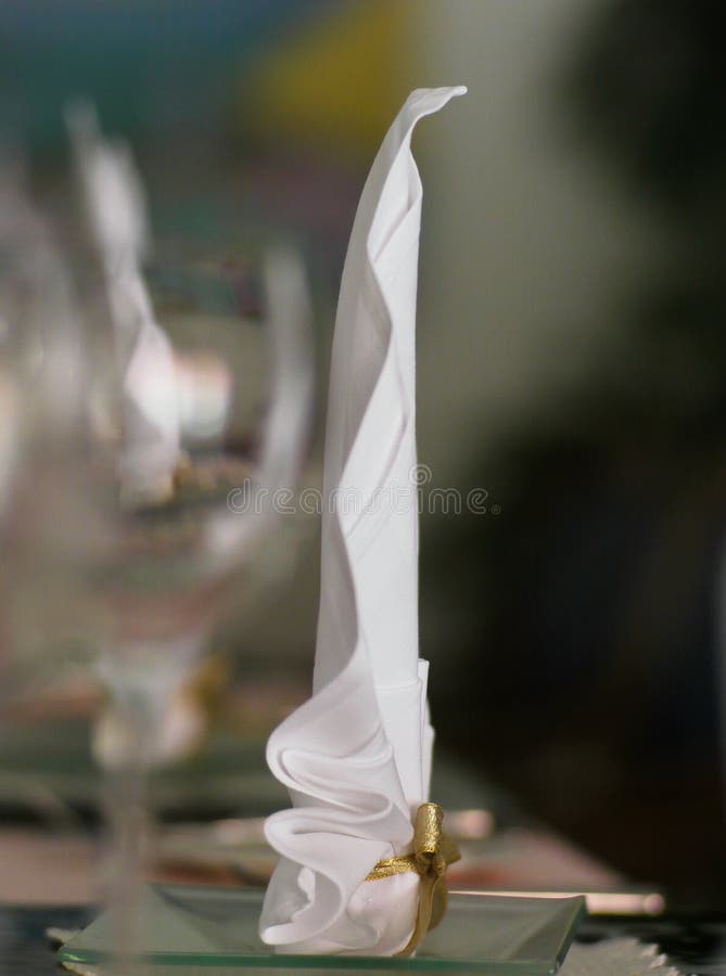 Napkin on a Restaurant Table Stock Image - Image of plate, meal: 15874589