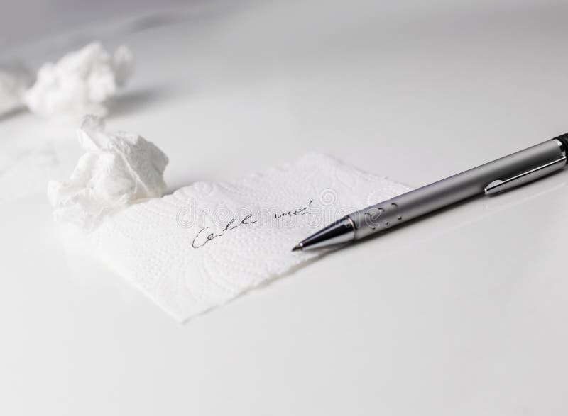 Scribble Napkin Table Pen Stock Photos - Free & Royalty-Free Stock ...