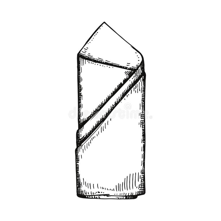 Napkin vector hand drawing stock vector. Illustration of table - 92048126