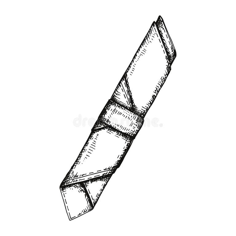 Napkin vector hand drawing stock vector. Illustration of closeup - 92048215