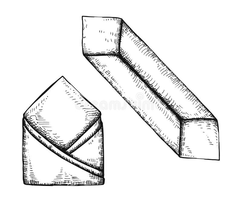 Napkins Serving. Hand Drawing Vector Set Stock Vector - Illustration of ...