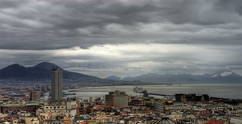 Naples, the bay stock photo. Image of naples, mare, clouds - 4754584
