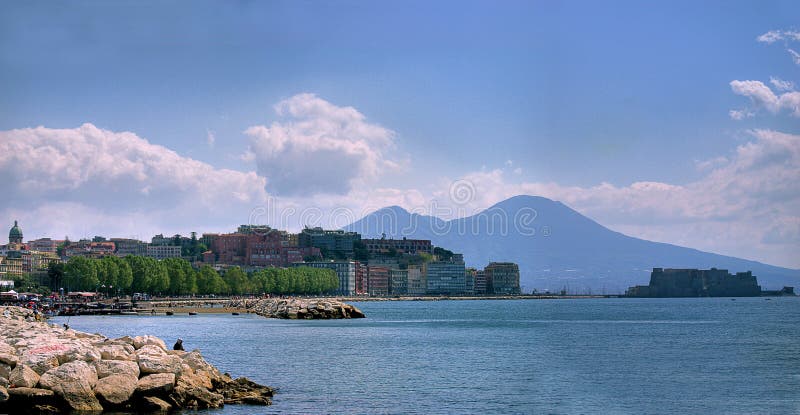Naples, the bay stock image. Image of seascape, mediterranean - 5202269