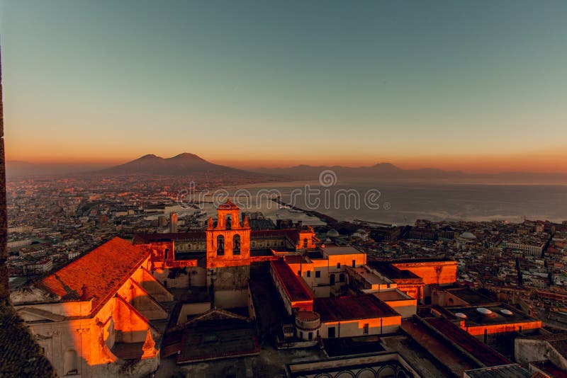 Naples, castel sant elmo stock photo. Image of card, castel - 35868930
