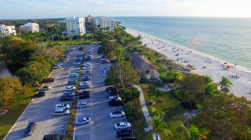 Naples, Florida. Aerial View of City Skyline and Coast Stock Photo ...