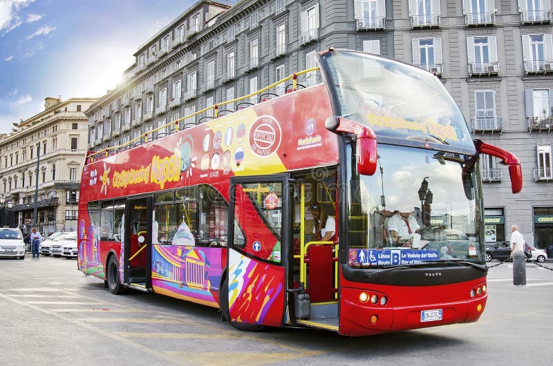 NAPLES, ITALY, Citysightseeing Bus Editorial Stock Photo - Image of ...