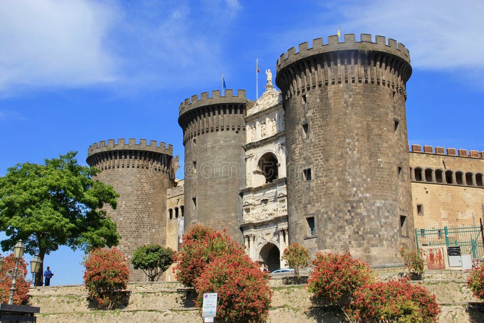 Naples, Italy, Medieval Castle Editorial Stock Image - Image of tourism ...